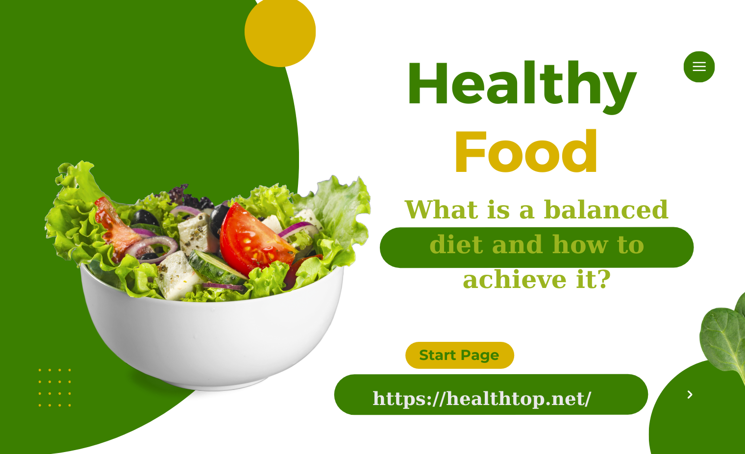 What is a balanced diet and how to achieve it? Healthtop.net